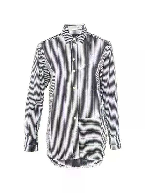 Victoria Beckham Striped Button-front Shirt - Blue