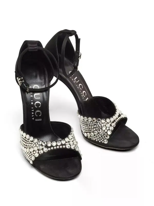 Gucci Embellished Ankle-strap Stiletto Sandals