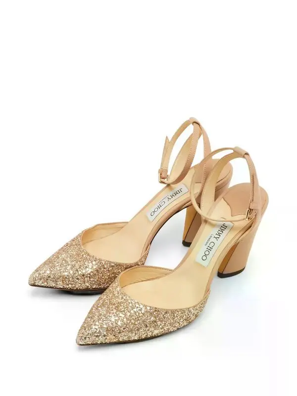 JIMMY CHOO Micky Ankle-wrap Pumps - Gold