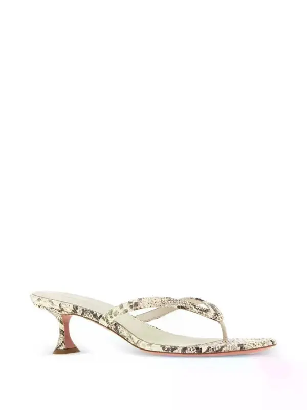 Amina Muaddi Juliette Thong Sandals - Neutrals