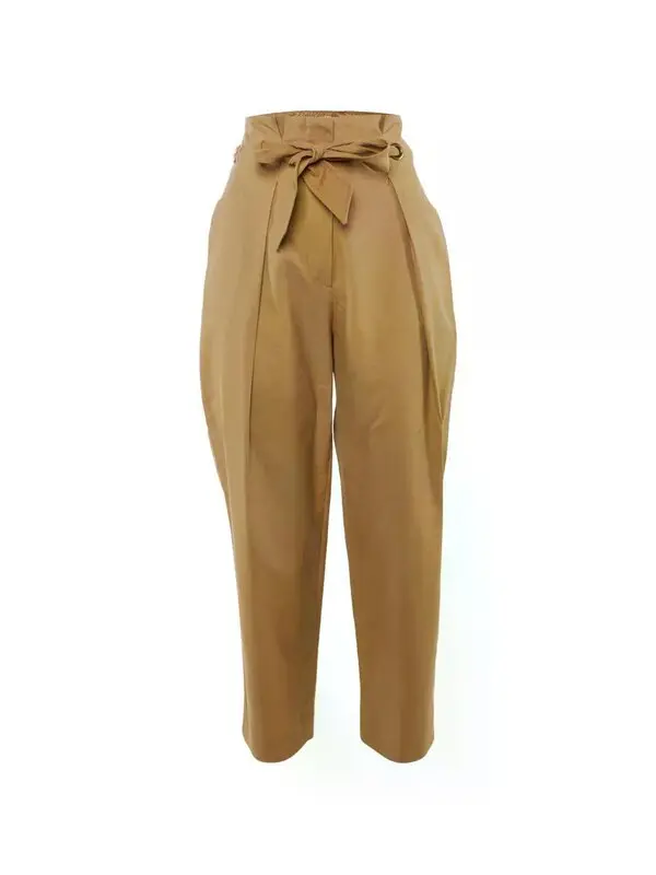 Max Mara Paper-bag Waist Trousers - Brown