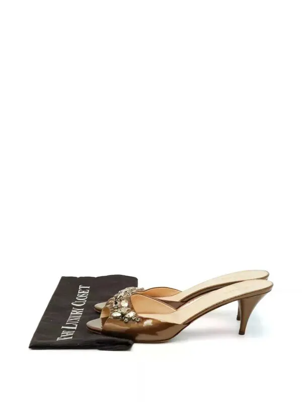 Prada Crystal-embellished Slip-on Heeled Sandals