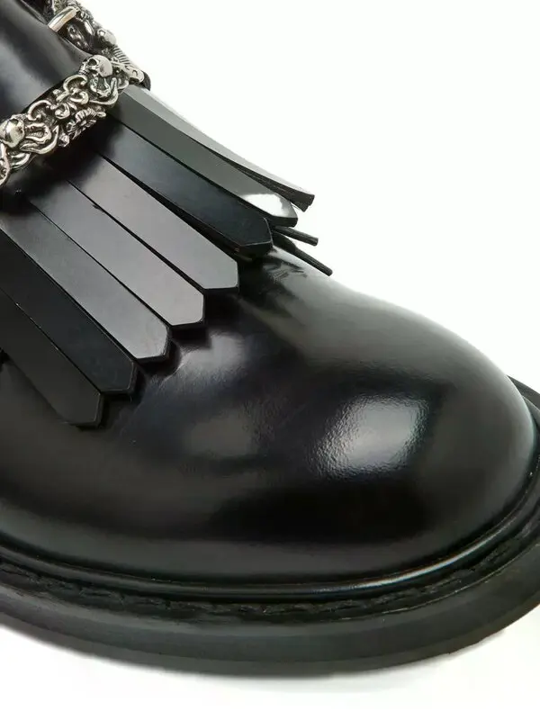 Alexander McQueen Buckle Fringe Derby Shoes
