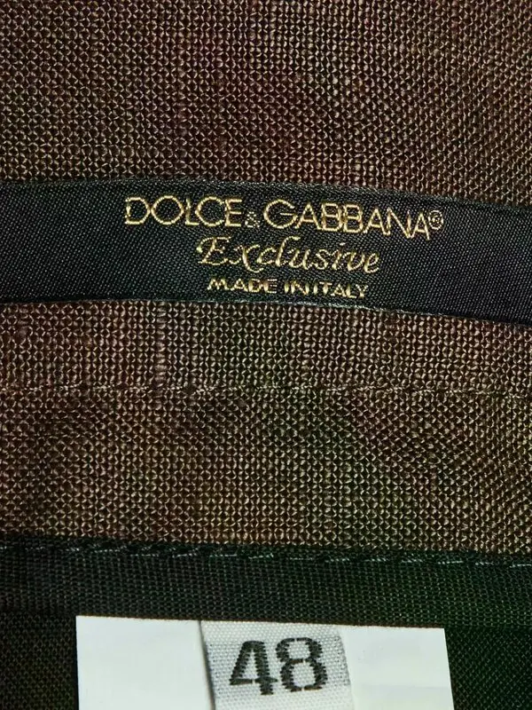 Dolce & Gabbana Logo Plaque Pleated Bermuda Shorts