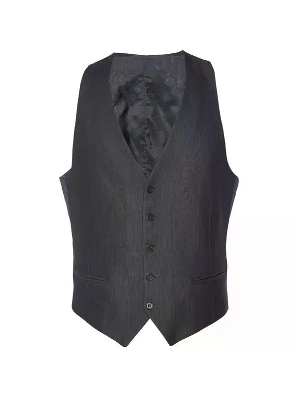 ARMANI Striped Waistcoat - Grey