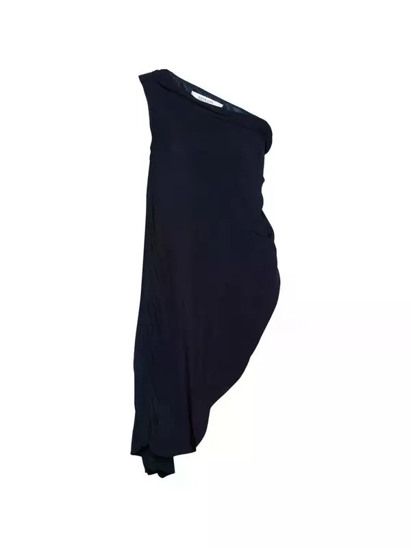 Badgley Mischka Embellished Draped One-shoulder Dress