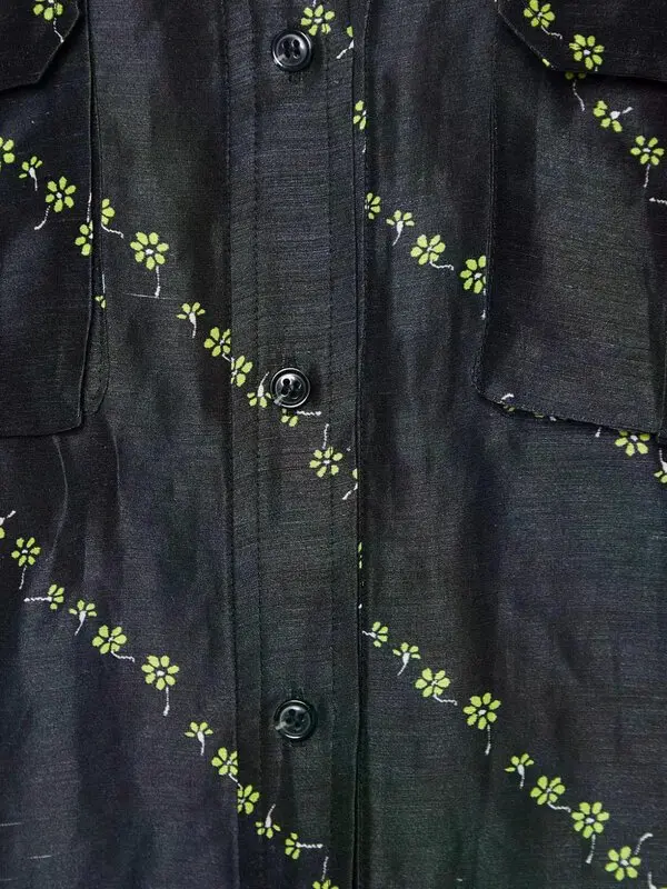 GANNI Floral-print Sheer Shirt