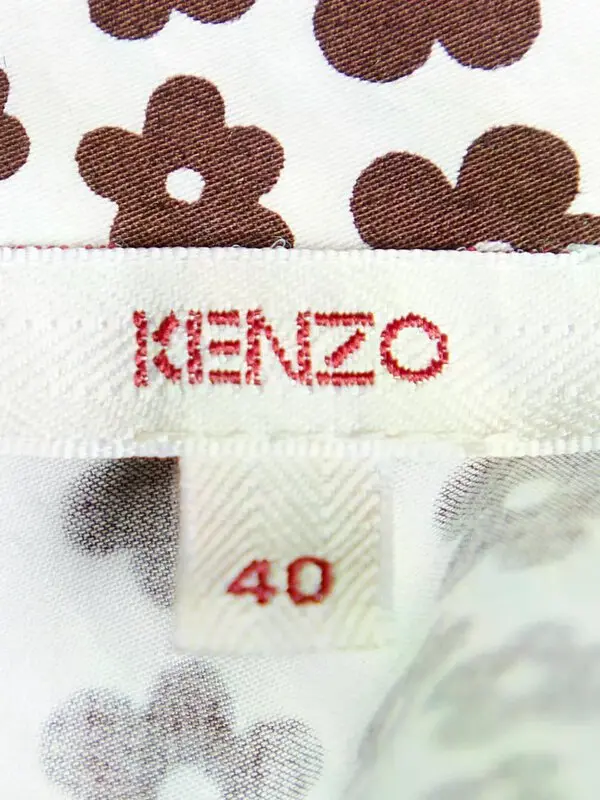 Kenzo Floral Print Waist-tie Shirt - White