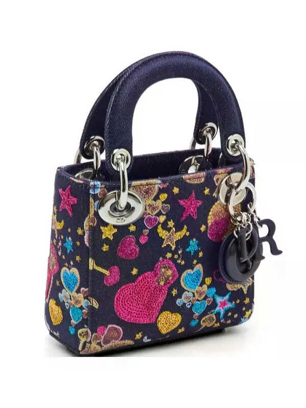 Dior Micro Lady Tote Bag - Blue