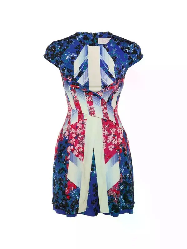 PETER PILOTTO Mira Abstract-print Mini Dress - Blue