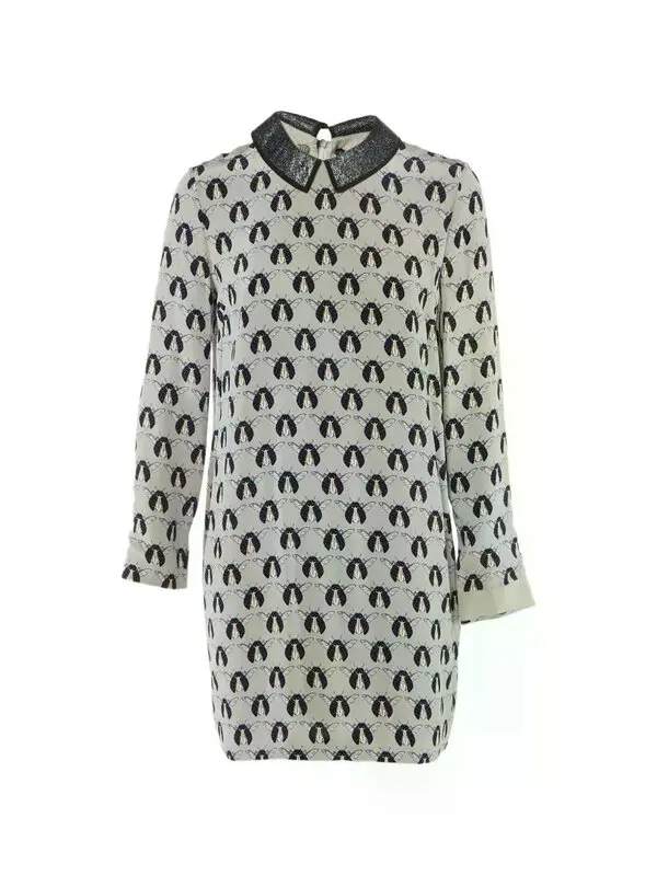 Victoria Beckham Graphic Print Silk Mini Dress
