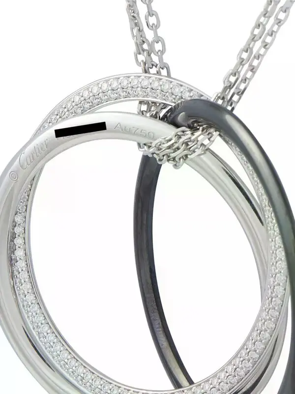 Cartier Trinity Diamond Necklace In 18k White Gold