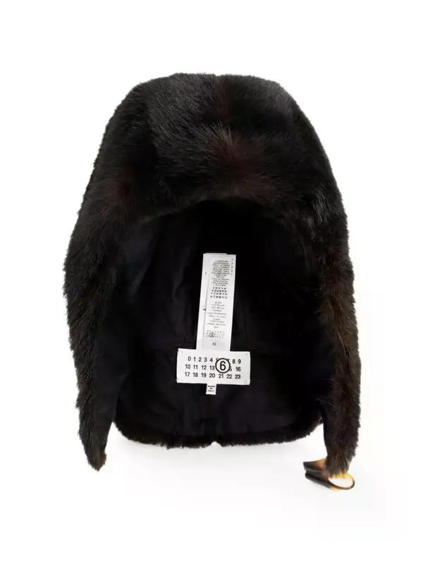 MAISON MARGIELA Faux-fur Trapper Hat - Brown