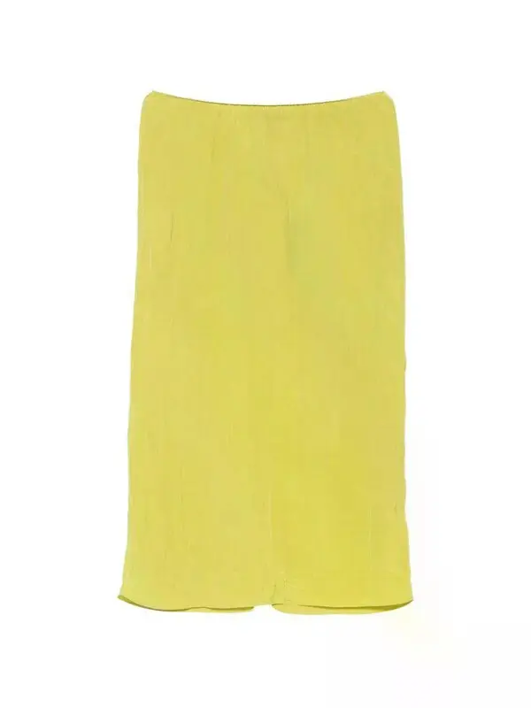 Tibi Crinkle-finish Slip Midi Skirt