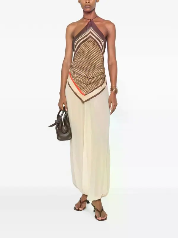 SIR. Geometric Print Halterneck Top