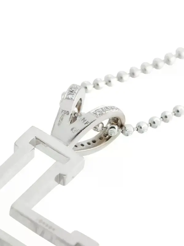 THEO FENNELL 18k White Gold Diamond Cross Pendant Necklace