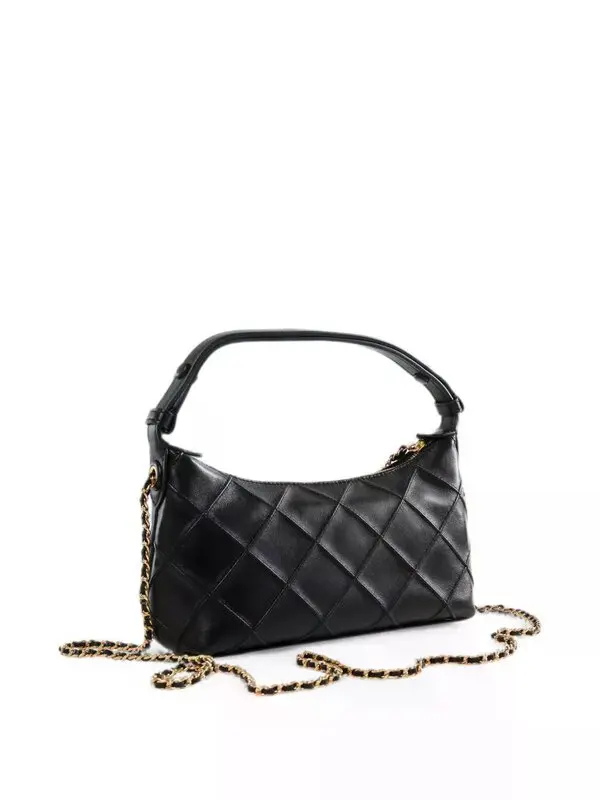 Tory Burch Diamond Quilted Leather Tote Bag With Chain Strap