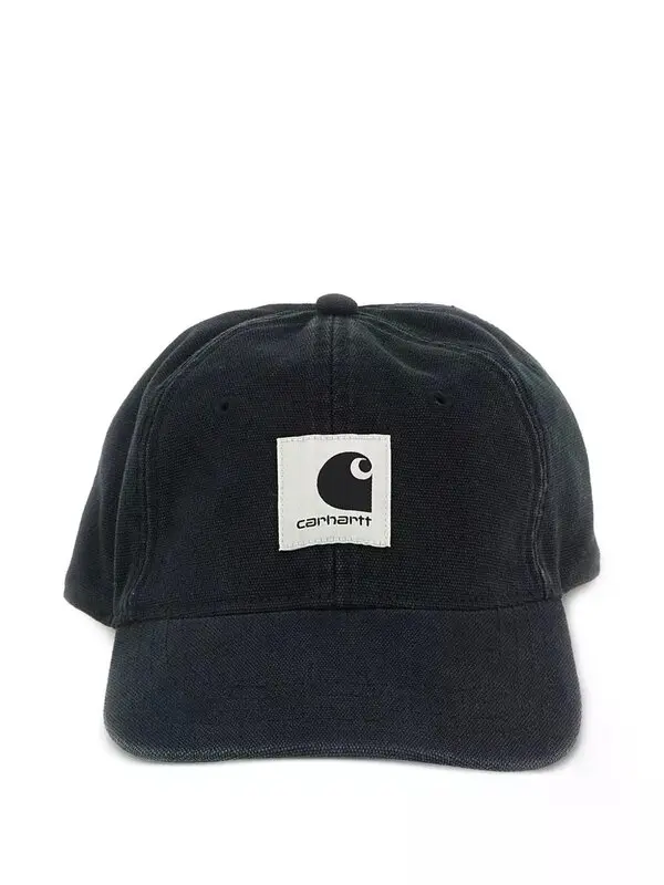 Carhartt Work In Progress Logo Patch Canvas Cap - Black