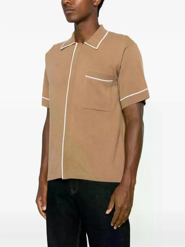 LISA YANG Oliver Piped Short-sleeved Shirt