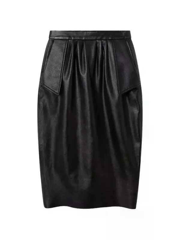 Stella McCartney Pleated Front Pencil Skirt - Black