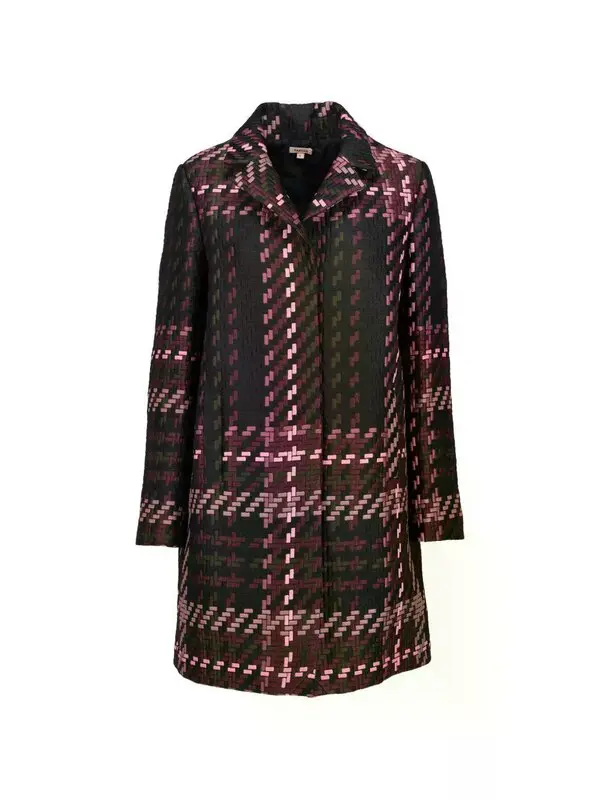 P.a.r.o.s.h Checked Jacquard Coat - Black