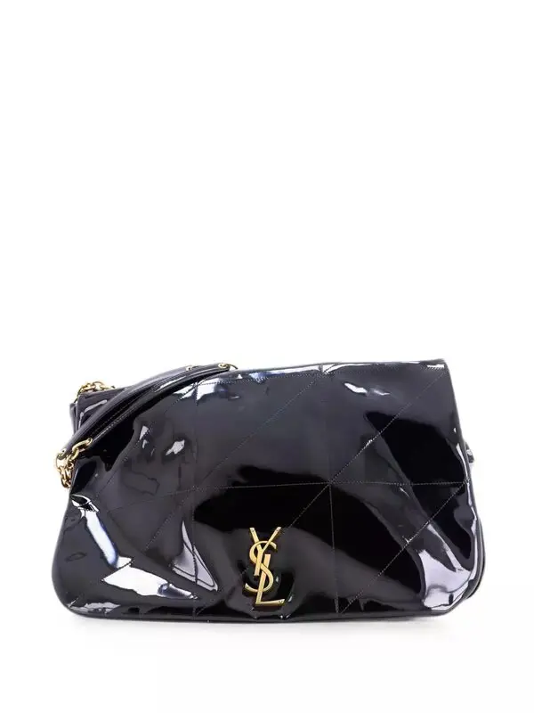 Saint Laurent Jamie 4.3 Quilted Patent Large Shoulder Bag - Black