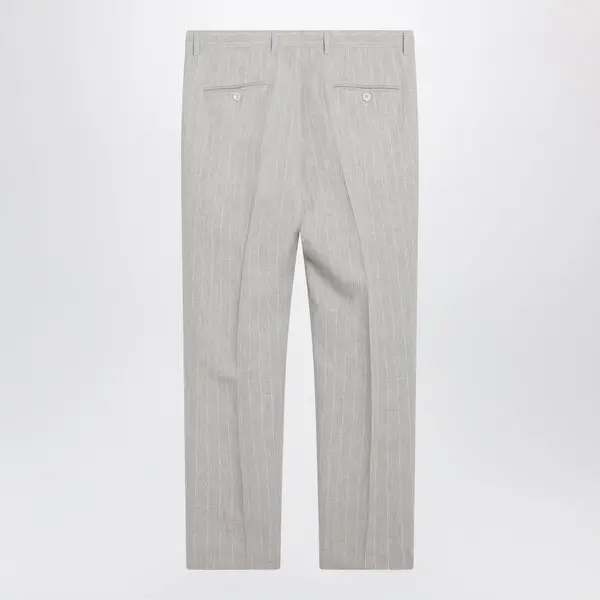 Dolce & Gabbana Pinstriped Linen Tailored Trousers - Multicolor
