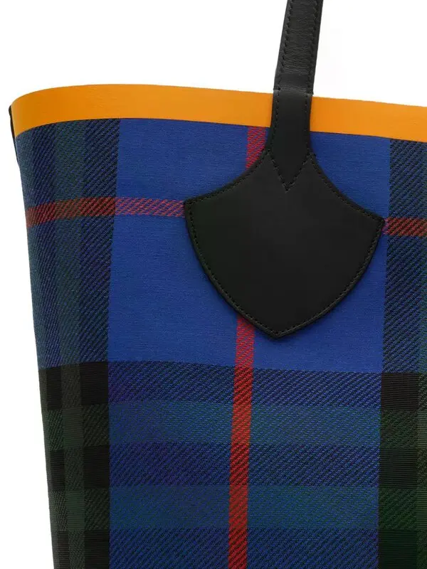 Burberry Large Check Tote - Blue
