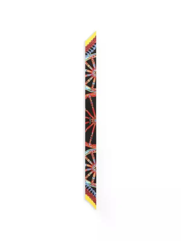 Dolce & Gabbana 6x100 Carretto-print Silk Twill Bandeau - Black