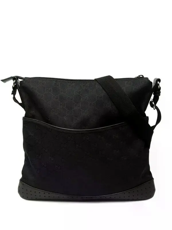 Gucci Gg Canvas Perforated Crossbody Bag