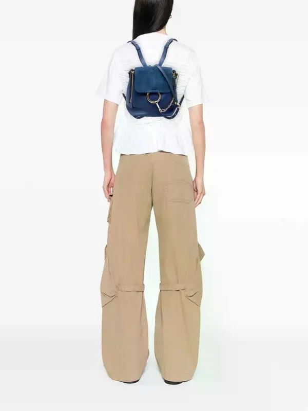 Chloé Faye Backpack In Calfskin And Suede