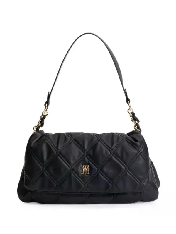 Tommy Hilfiger Quilted Logo Plaque Shoulder Bag
