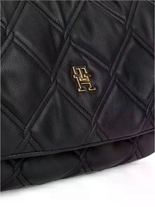 Tommy Hilfiger Quilted Logo Plaque Shoulder Bag