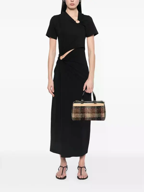 Burberry Plaid Wool Boston Bag