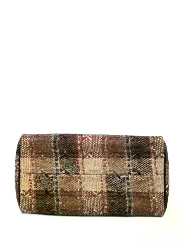 Burberry Plaid Wool Boston Bag