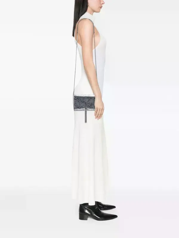 Saint Laurent Monogram Kate Tassel Wallet On Chain Bag - Silver