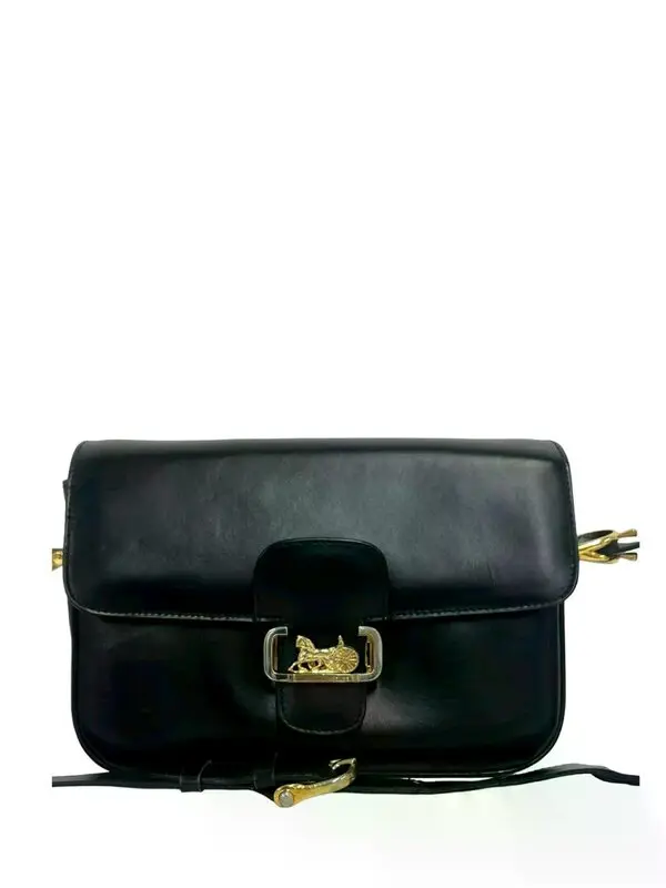 Celine Calfskin Horse Carriage Crossbody Bag - Black
