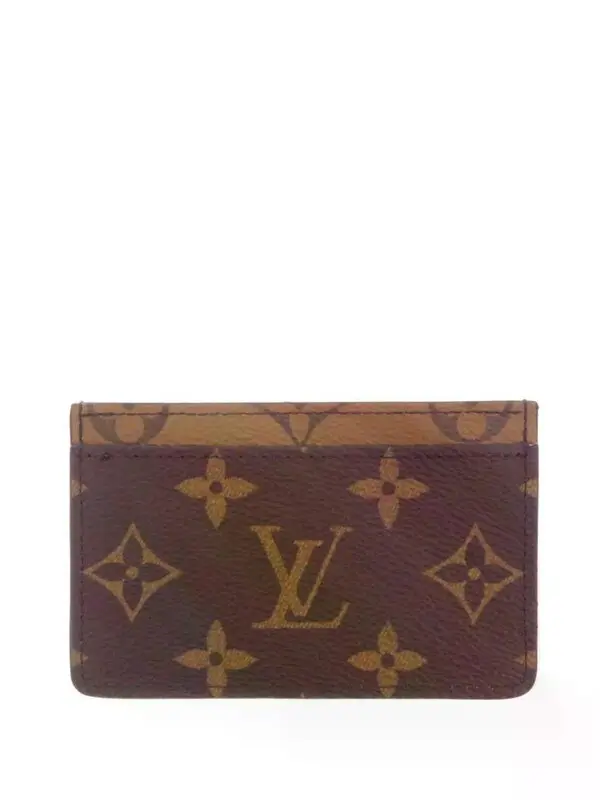 LOUIS VUITTON 2021-2026 Monogram Reverse Card Holder - Brown