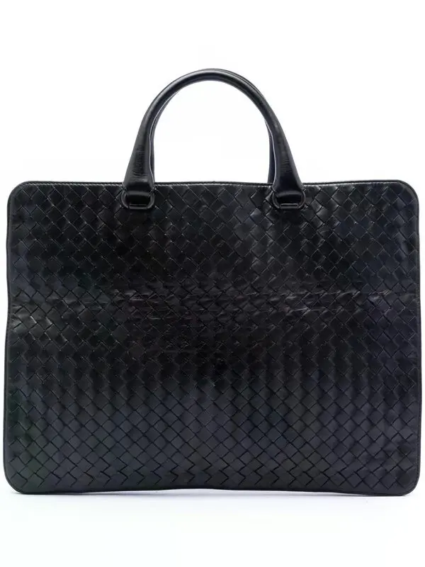 Bottega Veneta Nappa Intrecciato Business Bag - Black