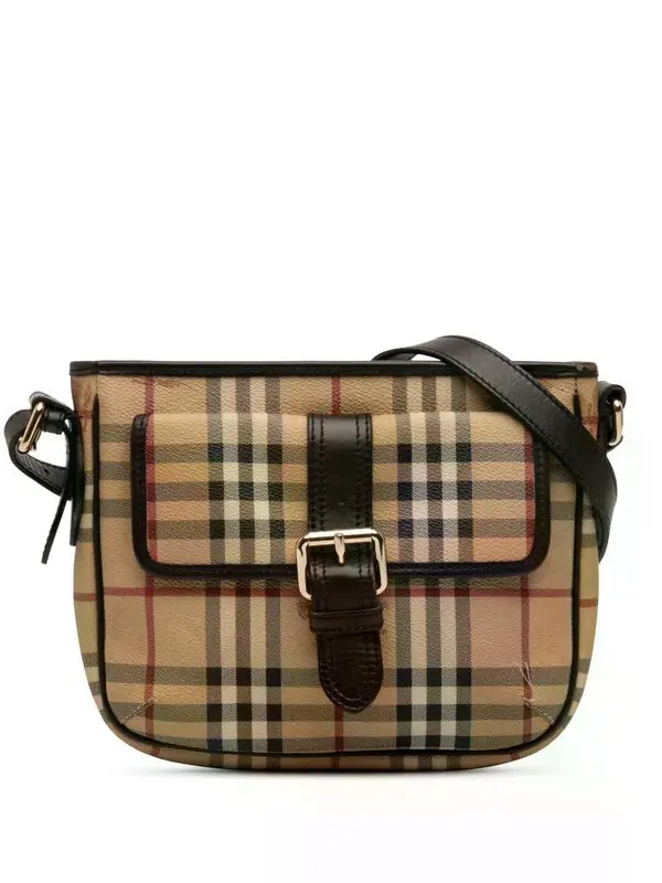 Burberry Haymarket Coated Canvas Crossbody Bag - Neutrals