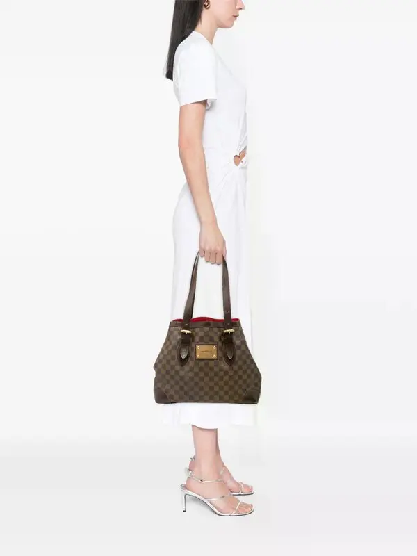 LOUIS VUITTON Damier Ebene Hampstead Mm Tote Bag