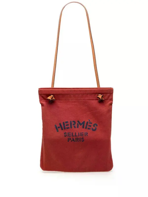Hermès Toile Aline Grooming Bag Mm Tote Bag - Red