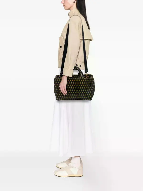 Prada Tessuto Broccato Canapa Tote Satchel