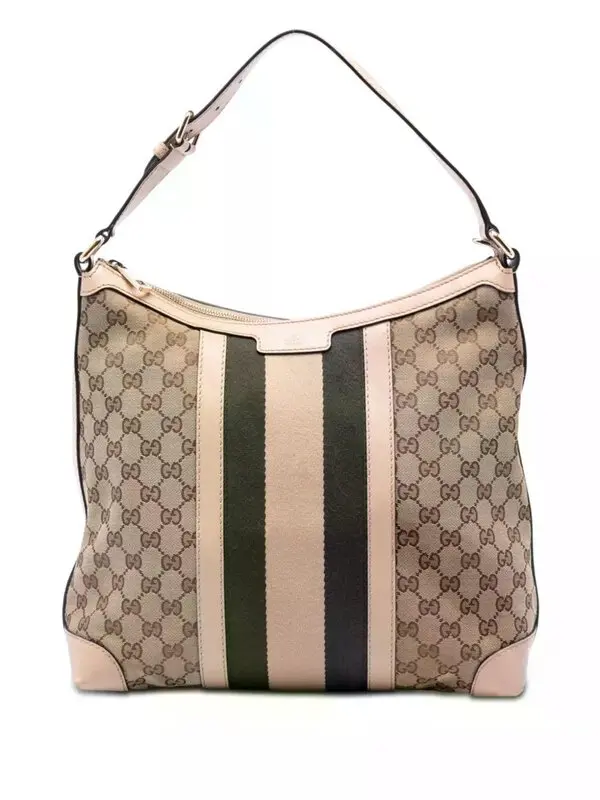 Gucci Gg Canvas Web Shoulder Bag - Neutrals