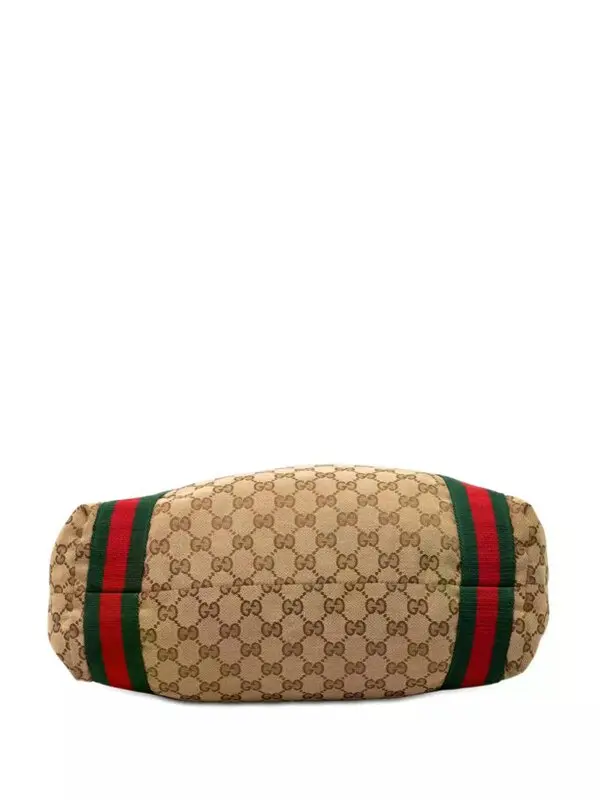 Gucci Gg Canvas Web Tote Bag