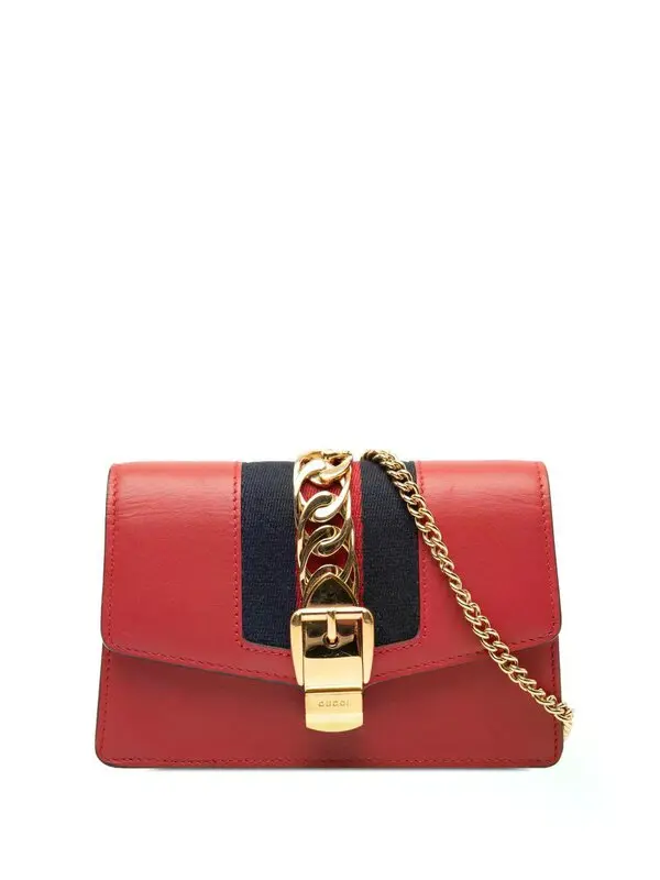 Gucci Sylvie Chain Crossbody Bag - Red