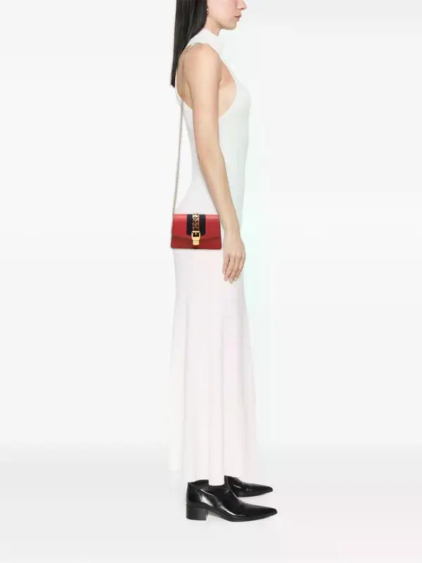 Gucci Sylvie Chain Crossbody Bag - Red