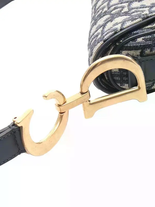 Dior Oblique Canvas Saddle Bag Shoulder Bag