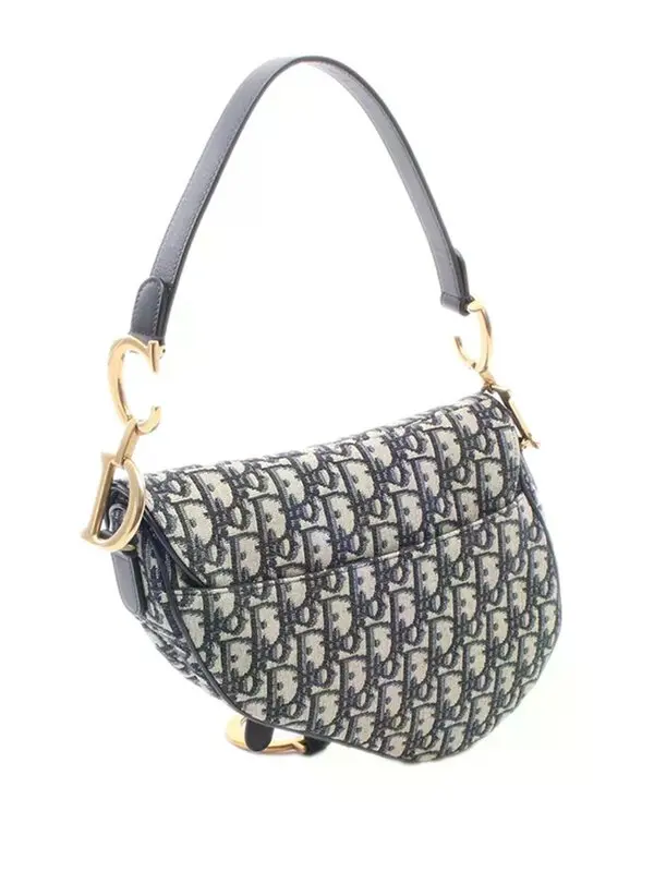 Dior Oblique Canvas Saddle Bag Shoulder Bag