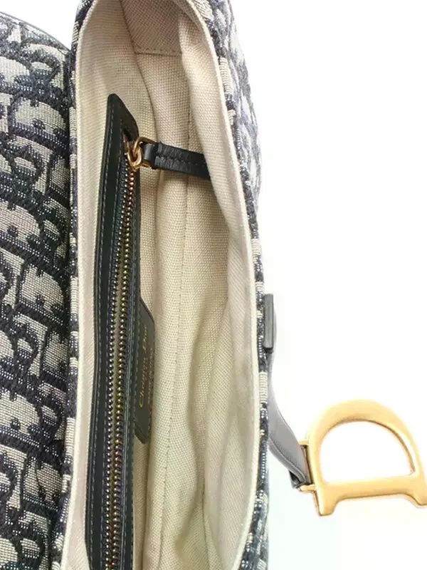 Dior Oblique Canvas Saddle Bag Shoulder Bag